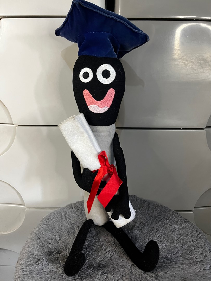 Unique Stickman in Toga Graduate Graduation Black x Gray Plush/Stufftoy ...