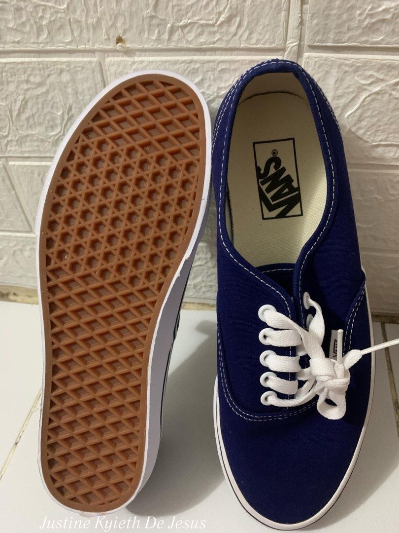 VANS AUTHENTIC COLOR THEORY BEACON BLUE CANVAS SNEAKERS FOR MEN, Men's ...