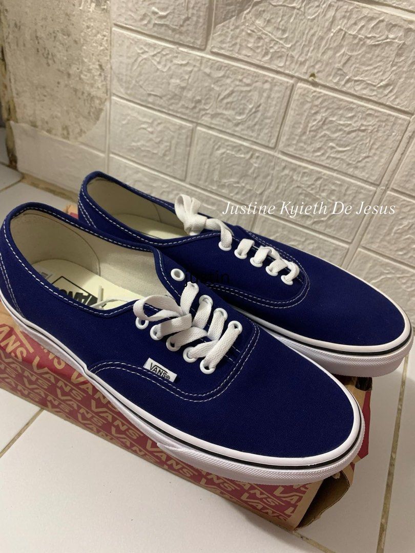 VANS AUTHENTIC COLOR THEORY BEACON BLUE CANVAS SNEAKERS FOR MEN, Men's ...