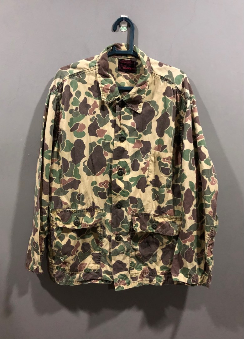 Vintage 60s Ranger Army 3 pockets Duck Camo Hunting Jacket Selvedge ...