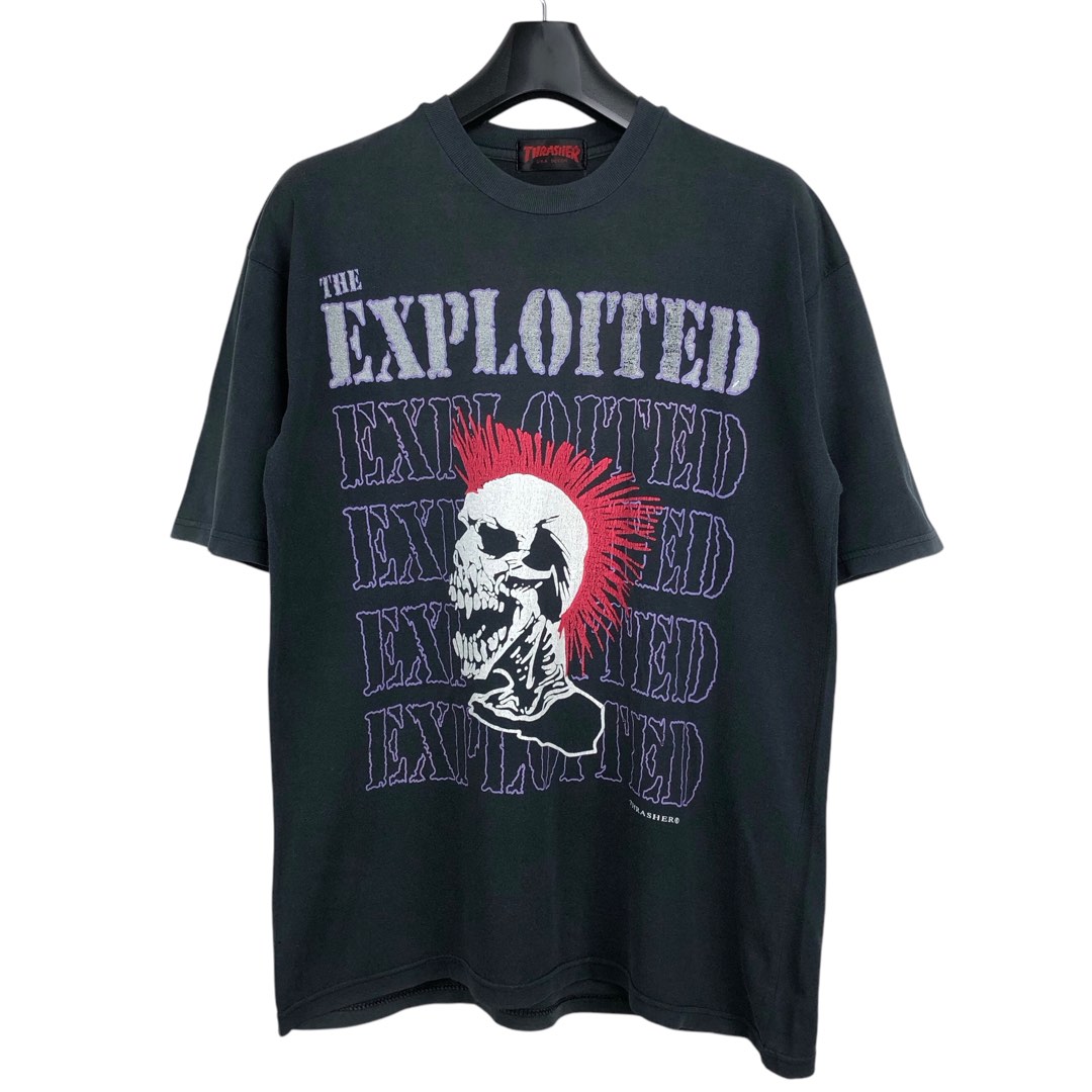 Vintage Thrasher The Exploited Punk Not Dead Big Logo Black Tee Shirt ...