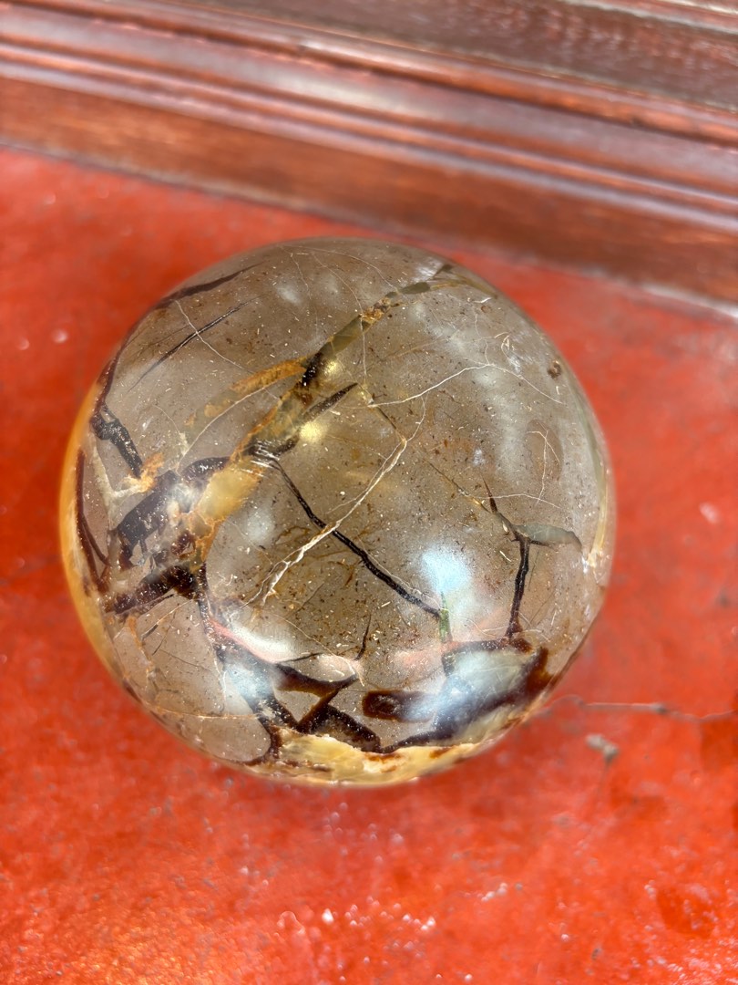2 kg Septarian Dragon Calcite Crystal Gem geode Ball Mineral, Furniture ...