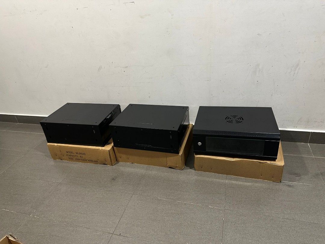 4U Server AV Wall/floor Rack with front glass door/removable side ...