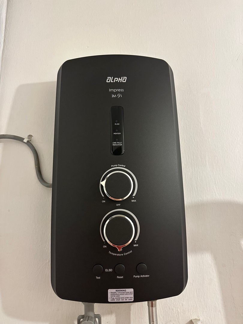 Alpha IM-9I Matte Black Home Shower, TV & Home Appliances, Water Heater ...