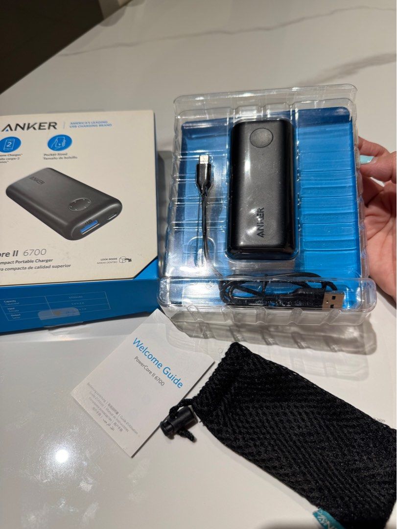 Anker | Powerbank | PowerCore II | Black | 6700 mAh | USB A | Micro USB | A1220 |, Mobile Phones ...