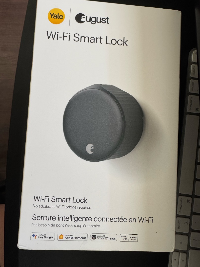 August Wifi Smart Lock 4th Gen (Latest), Matte Black, Furniture & Home ...
