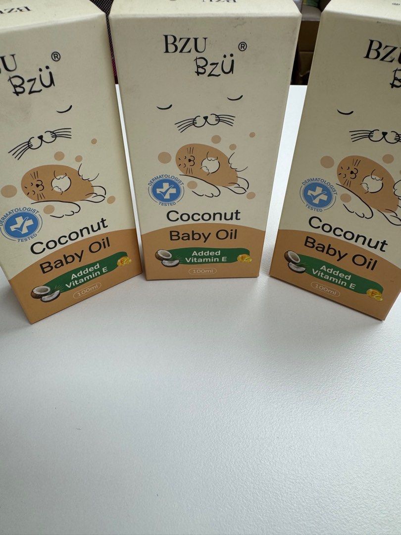 bzu bzu coconut baby oil 3 boxes, Babies & Kids, Bathing & Changing ...