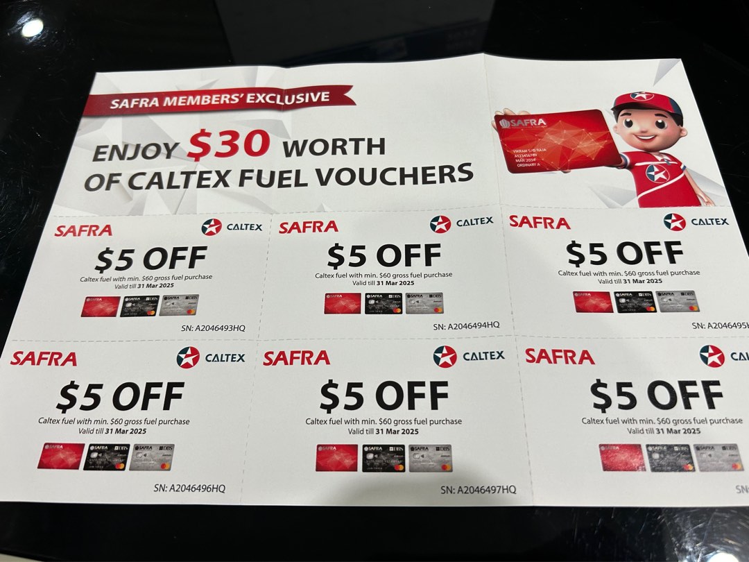 Caltex Vouchers, Tickets & Vouchers, Vouchers on Carousell