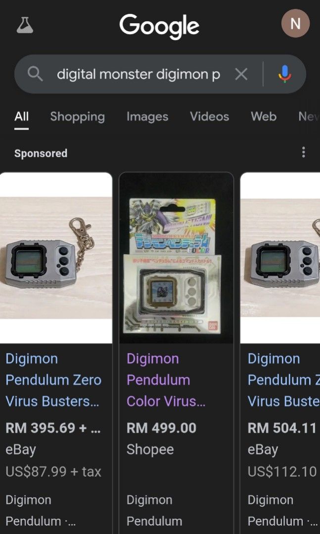 Digital Monster Digimon Pendulum ZERO Virus Vpet Busters H4043 Digivice 1998 original us ver ...