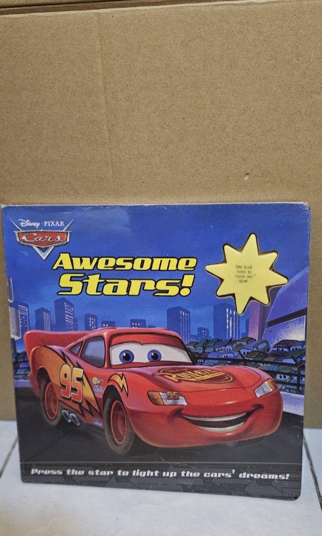 DISNEY cars Story book with lighting star, Hobbies & Toys, Books ...