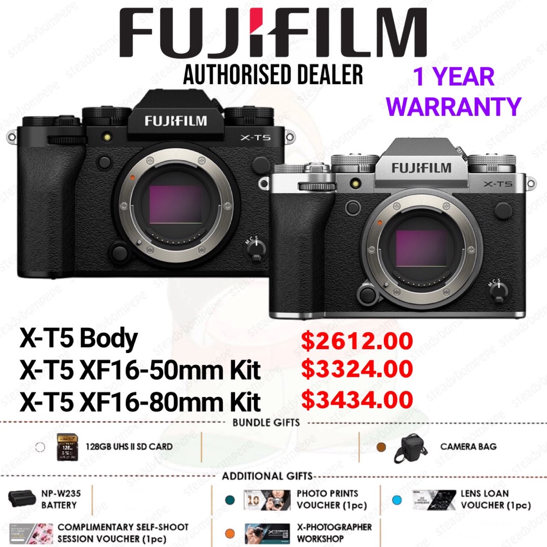 Fujifilm X-T5 Body XT5 XF 16-50mm kit / 16-80mm kit, Photography ...