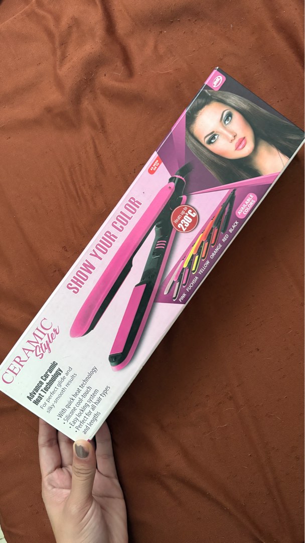 JML Ceramic Styler Hair Straightener in Fuchsia, Beauty & Personal Care ...
