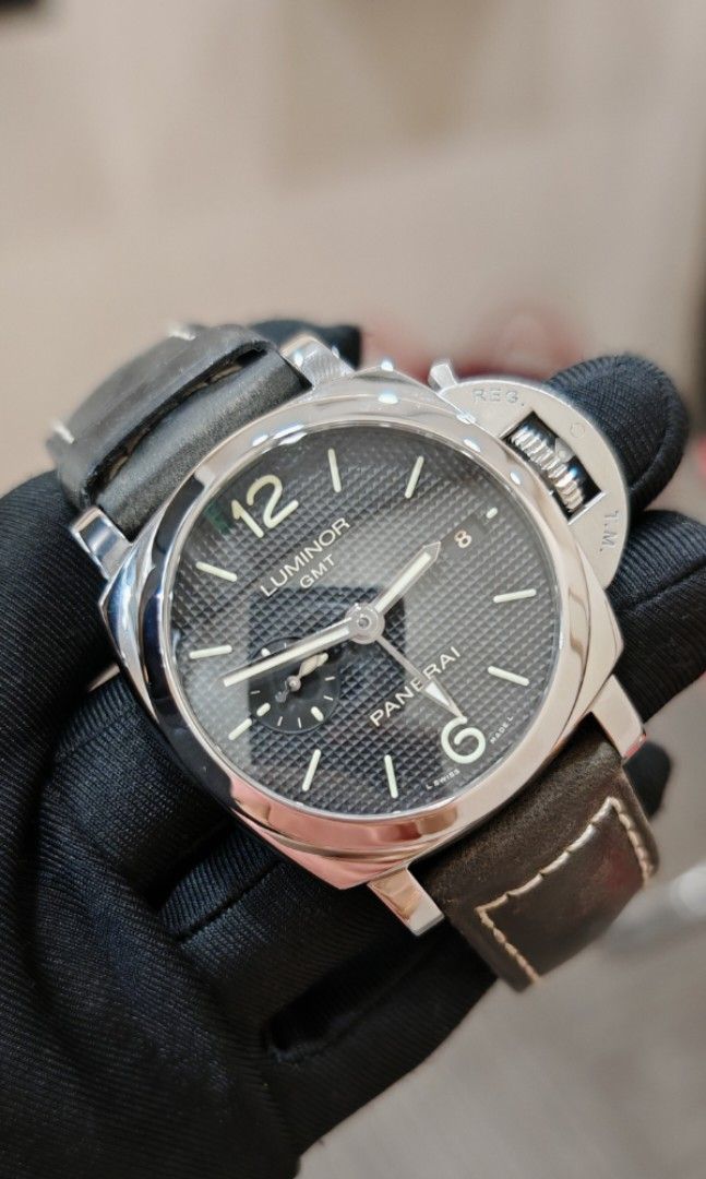 Johan PANERAI 42mm Luminor Marina Pam 535 Gmt Date Men Watch, Luxury ...
