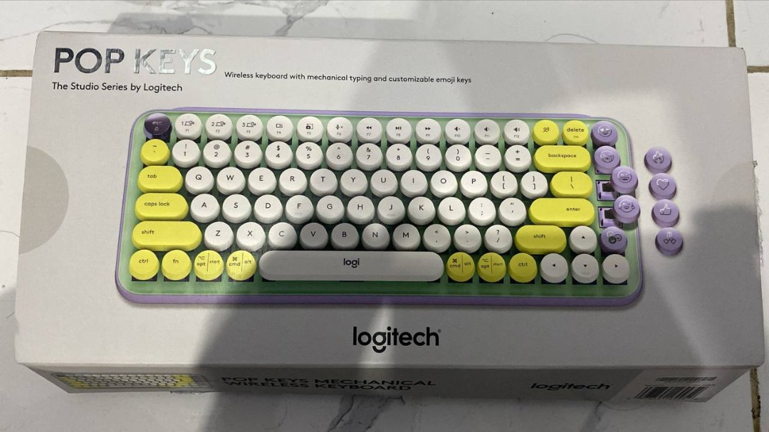 Logitech POP Keys Keyboard Wireless Mechanical Compact, Emoji Keys ...