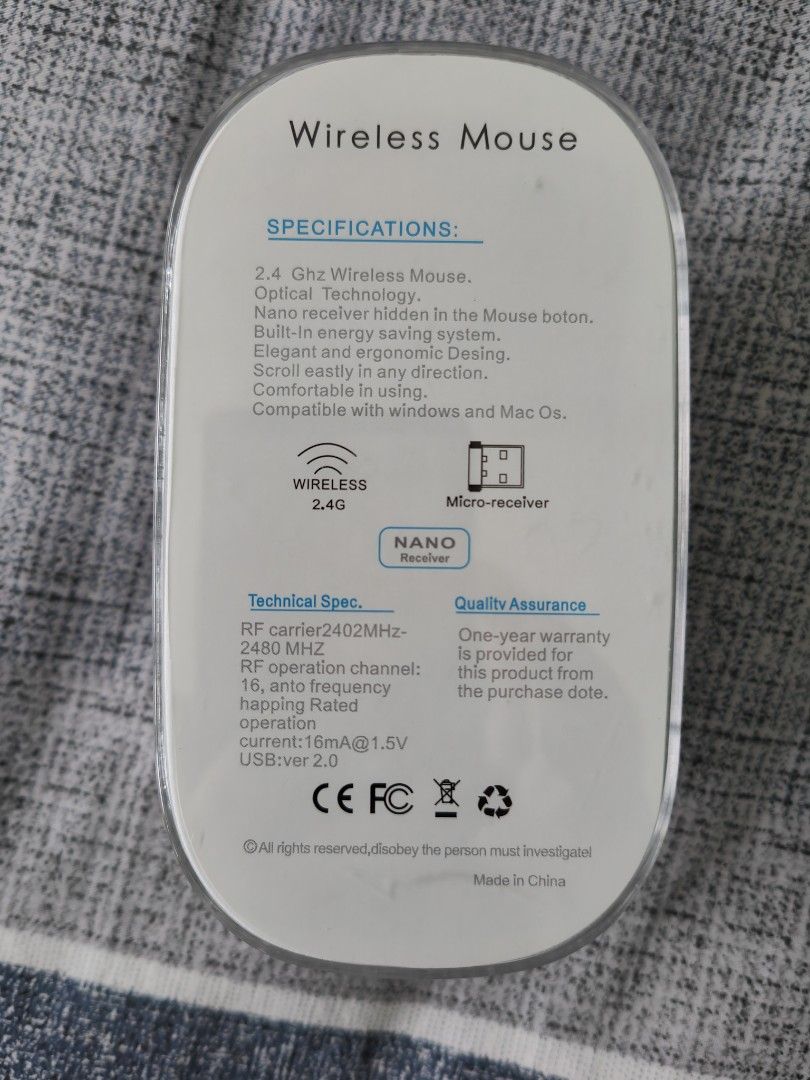 Studio M Hotel Singapore wireless mouse limited edition, Computers ...