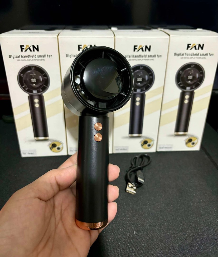 MINI FAN 6000MAH RECHARGEABLE PORTABLE 100 GEAR WIND SPEED COOLER ...