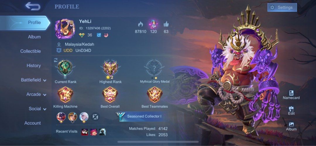 Mobile Legends (MLBB) Account For Sale (+ Free Mobile Legend Go Go ...