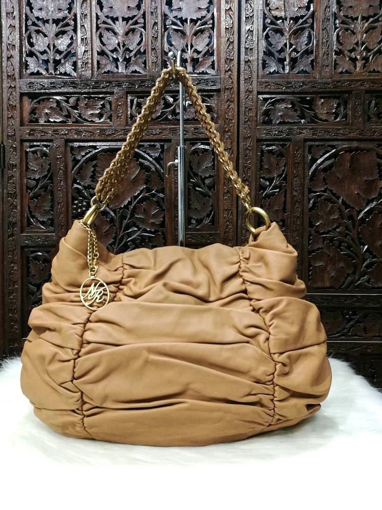 Nina Ricci Tan Gaufre Shoulder Bag, Luxury, Bags & Wallets on Carousell