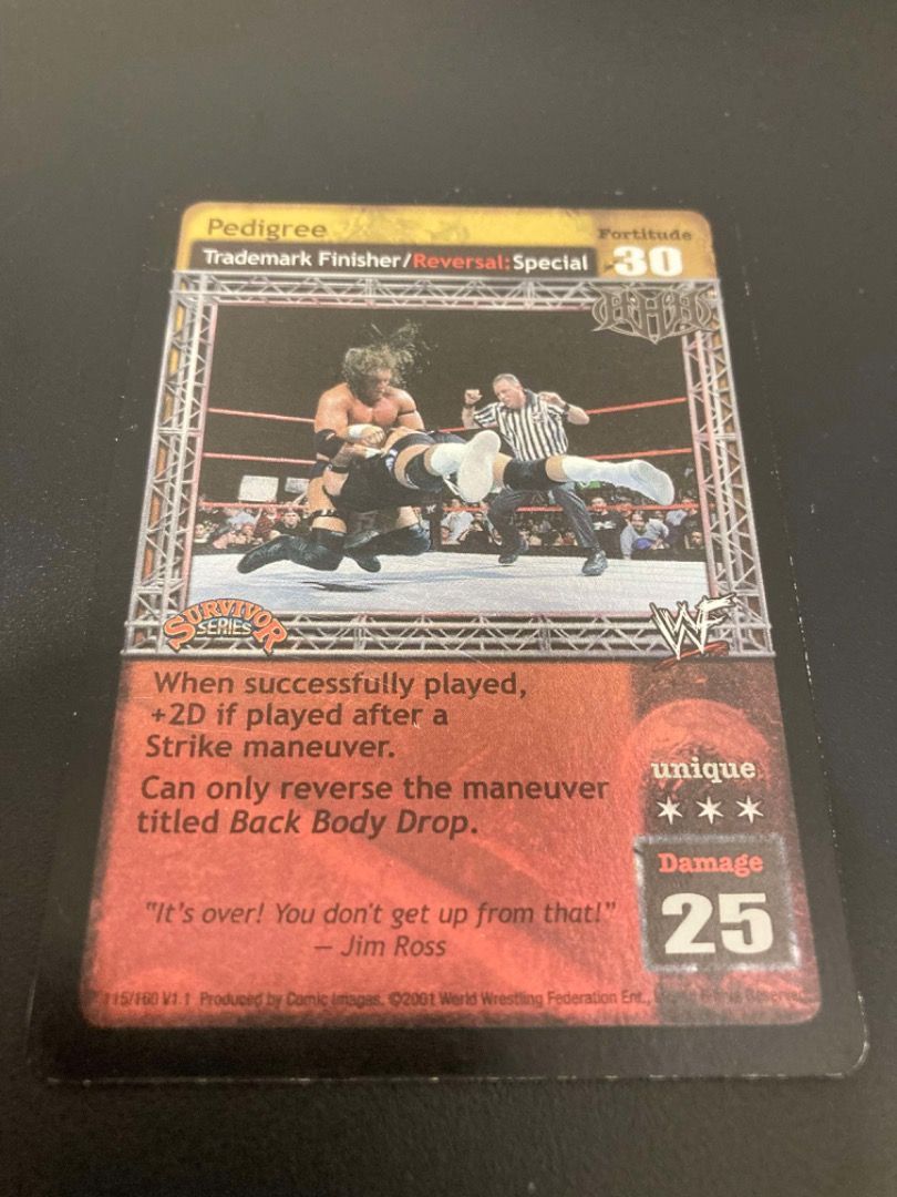 Pedigree People's Elbow Stone Cold Stunner Premier Survivor Series Raw ...