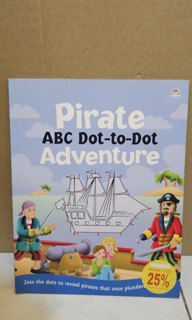 PIRATE ABC dot-to-dot activities book., Hobbies & Toys, Books ...