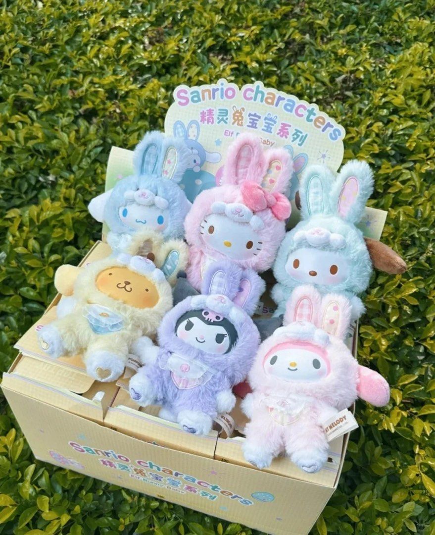 [PO] sanrio characters elf bunny baby plush pendant blind box, Toys ...