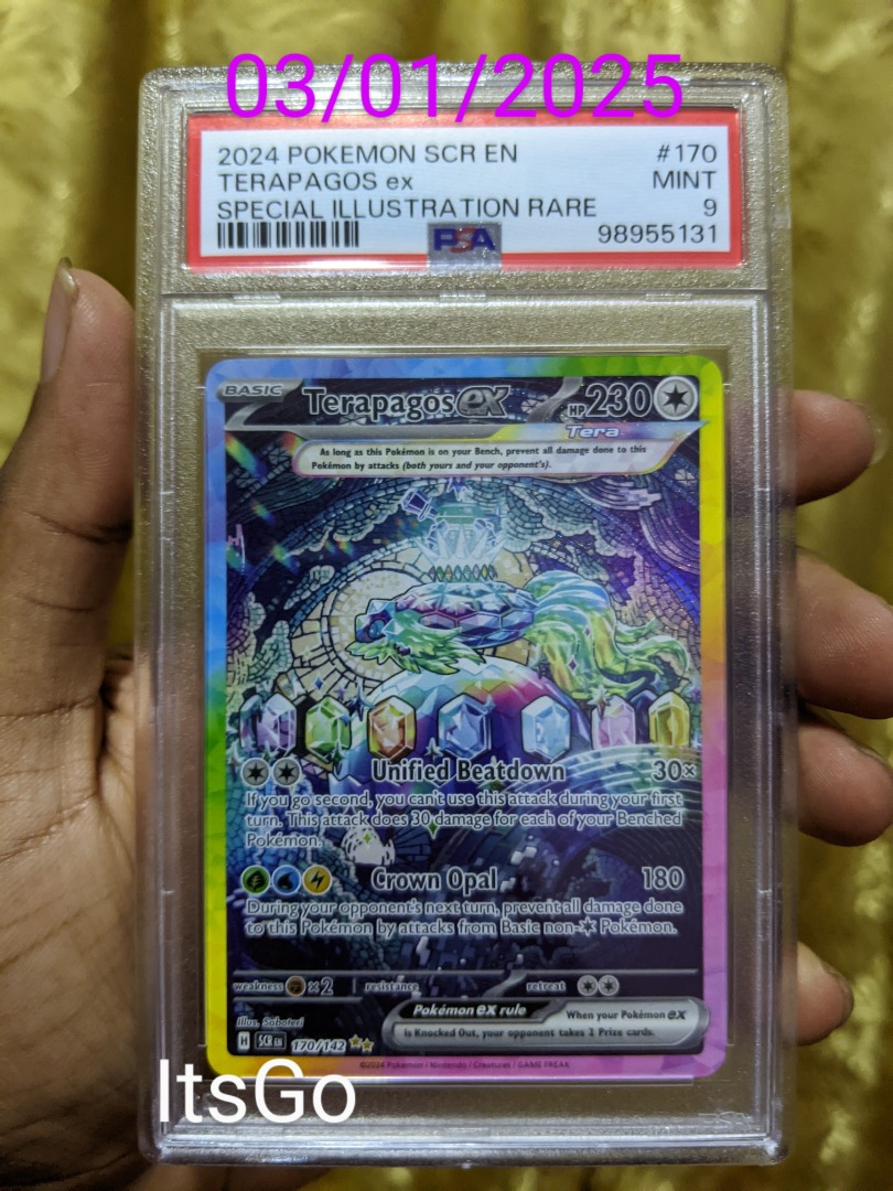 Pokemon card Terapagos ex SAR PSA 9, Hobbies & Toys, Collectibles ...