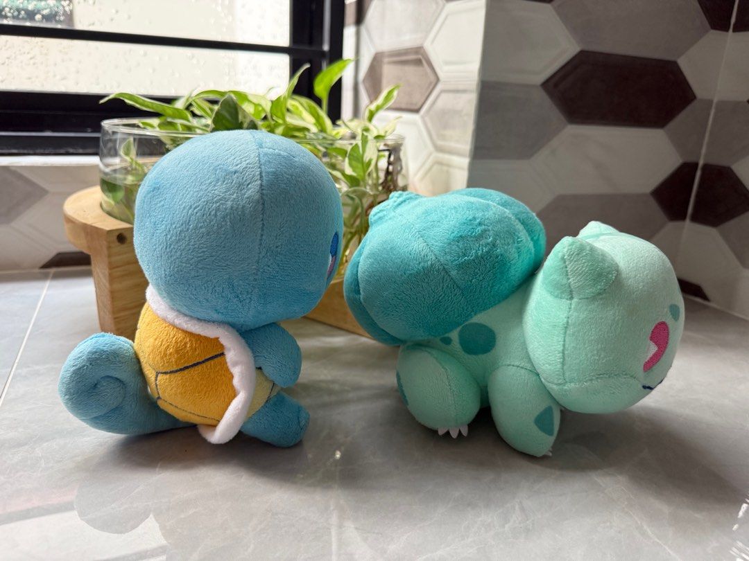 Pokemon Center Original Saiko Soda Squirtle & Bulbasaur Plush, Hobbies ...