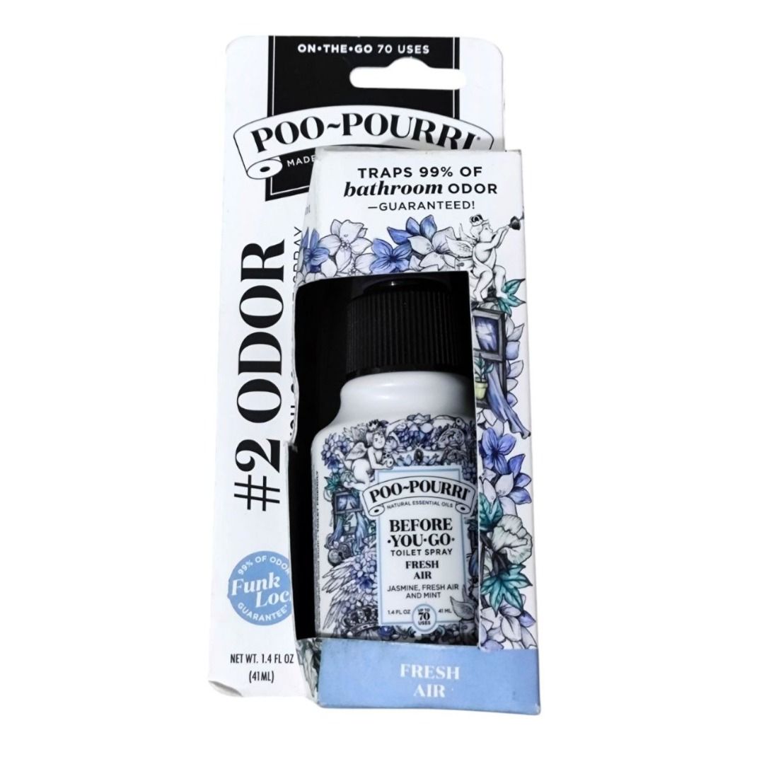 Poo-Pourri Before-You-Go Toilet Spray - Fresh Air Jasmine & Mint - Odor ...
