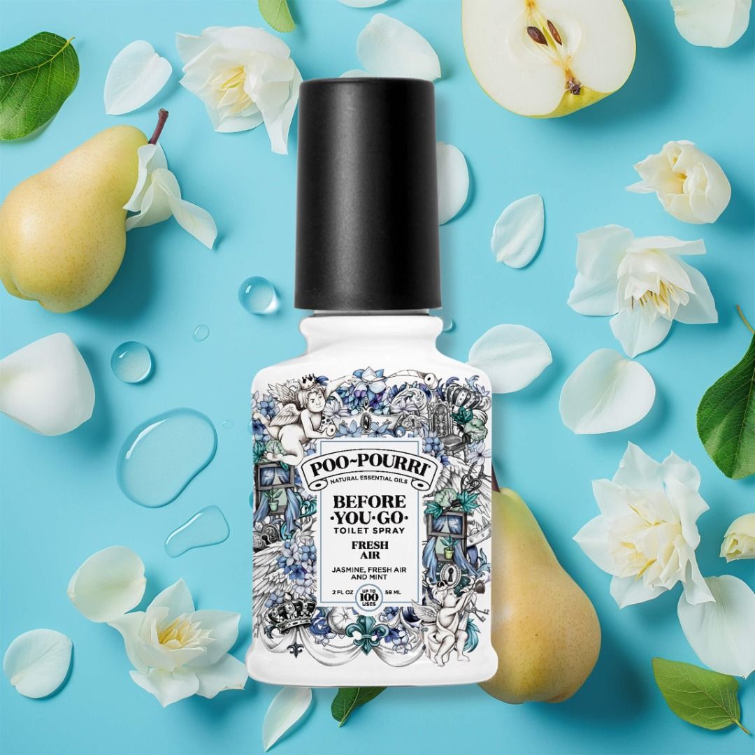Poo-Pourri Before-You-Go Toilet Spray - Fresh Air Jasmine & Mint - Odor ...