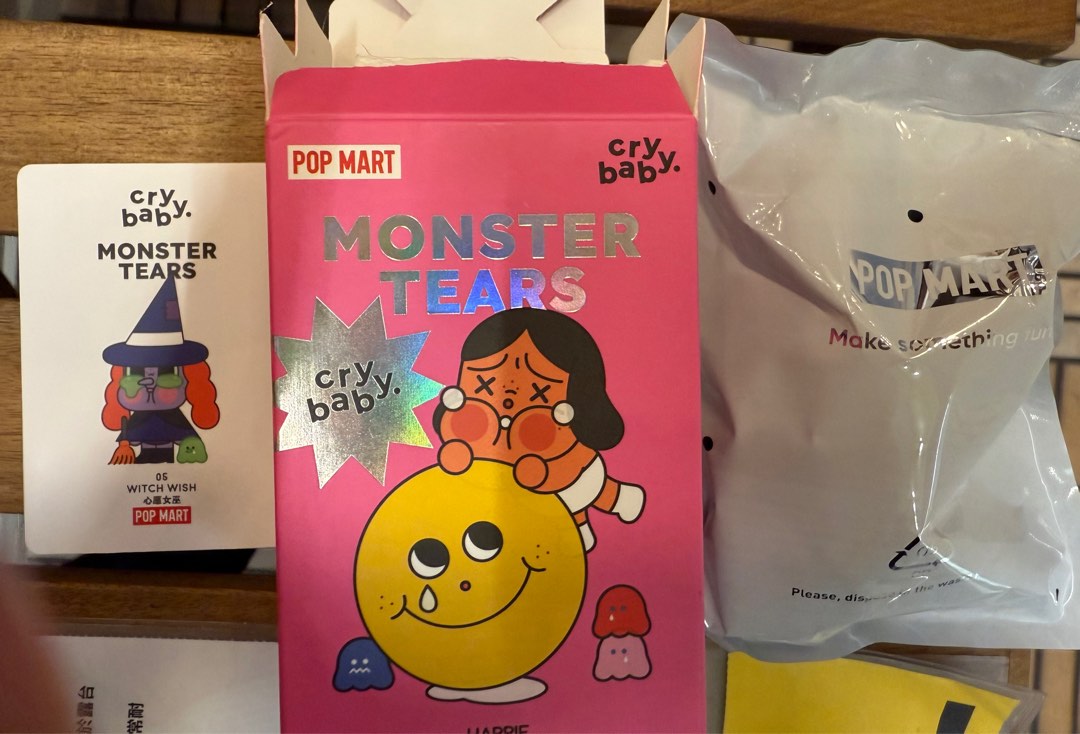 POPMART Crybaby monster tear witch wish, 興趣及遊戲, 玩具 & 遊戲類 - Carousell