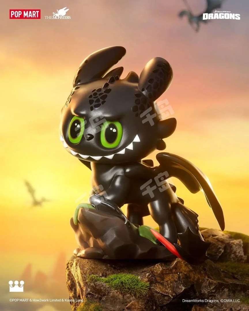 POPMART The Monsters Labubu How to Train Your Dragon Toothless, Hobbies ...
