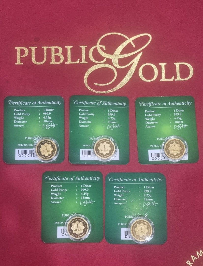 Public Gold 1 Dinar Capsule 4.25g Gold 999.9, Hobbies & Toys ...