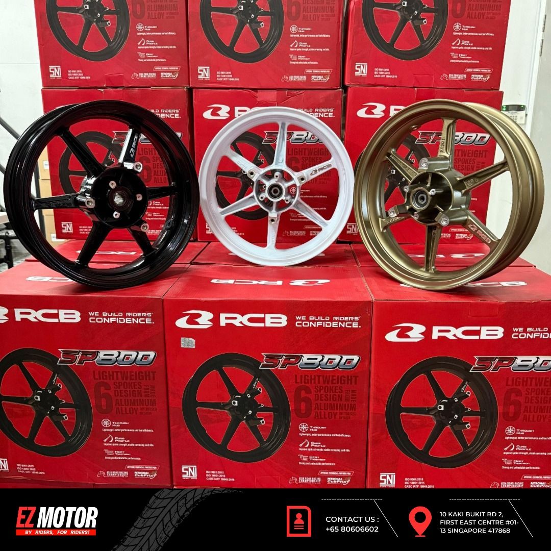 RCB SP800 Rims for Yamaha Aerox | Available in Gold, Black, and White ...