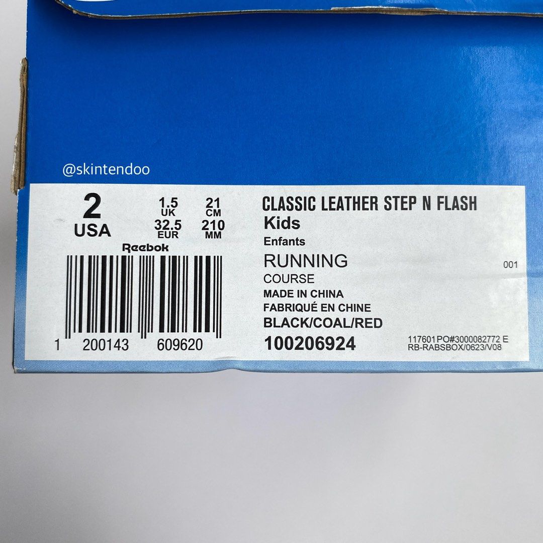 RESMI PT MAP Reebok Hot Wheels Kids Classic Leather Step N Flash ...