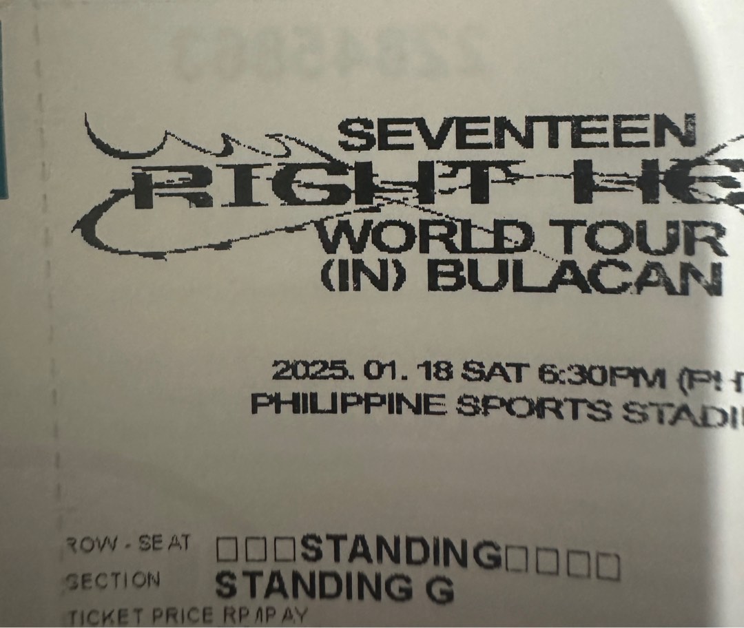 Seventeen Right Here World Tour in Bulacan Standing G, Tickets ...