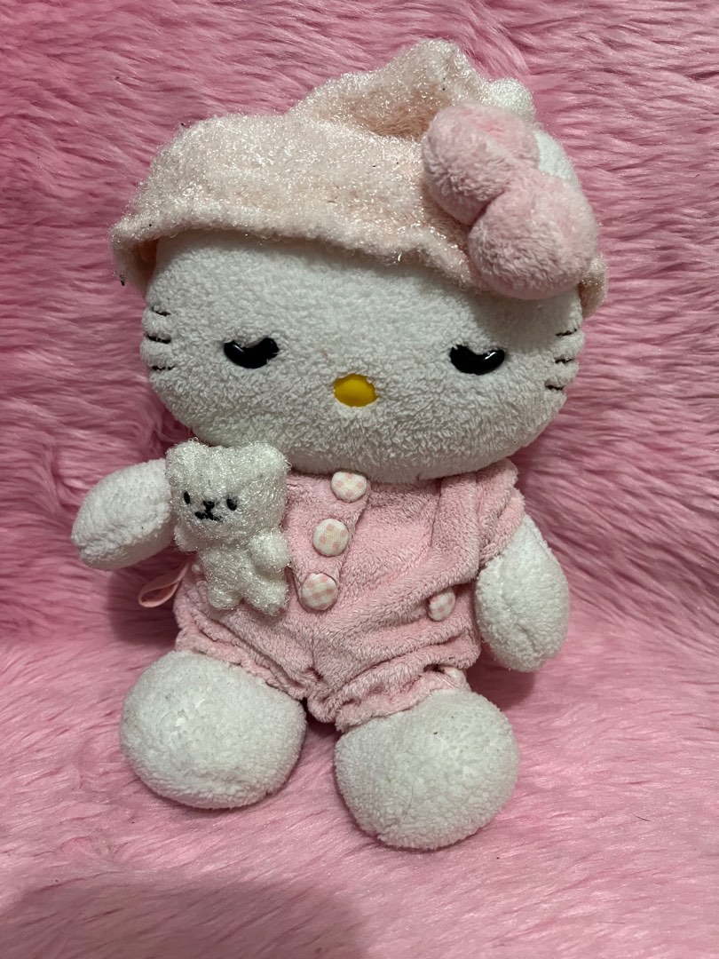 Sleeping Hello kitty plush, Hobbies & Toys, Toys & Games on Carousell