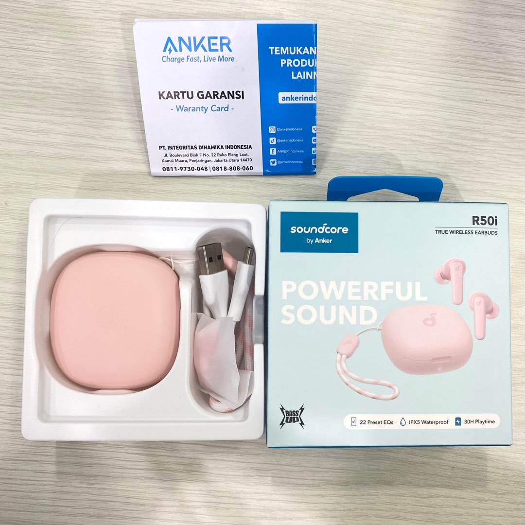 TWS Anker Soundcore R50i Pink Bluetooth (BNIB, Unsealed), Elektronik ...