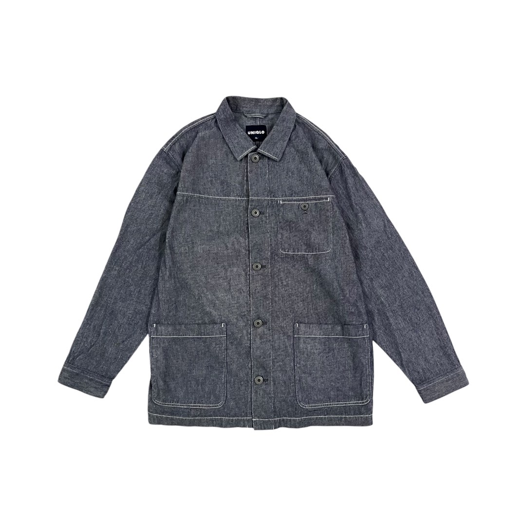 VINTAGE UNIQLO WORKER JACKET DENIM, Men's Fashion, Coats, Jackets and ...