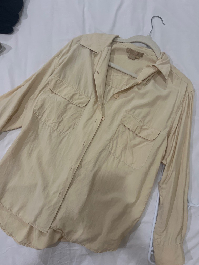 Wear Kimi Juan 100% Silk Polo Shirt oversized Small, Women's Fashion ...