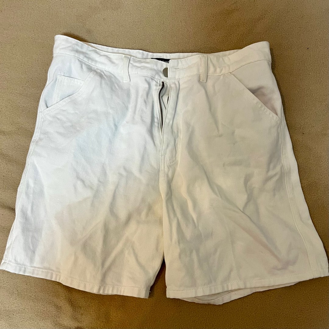 White Jorts, Women's Fashion, Bottoms, Other Bottoms on Carousell