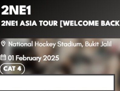 2NE1 Concert Ticket 1 Feb KL, Tickets & Vouchers, Event Tickets on ...