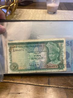 Rm100 7th series duit lama malaysia(laminated), Hobbies & Toys ...
