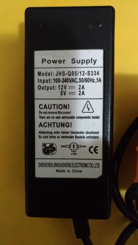 6 針 圓頭 電源供應器 JHS-Q05/12-S334 12V 5V 2A 變壓器 電源線 附電源線, 電腦及科技產品, 電腦周邊產品, 電腦充電器在旋轉拍賣