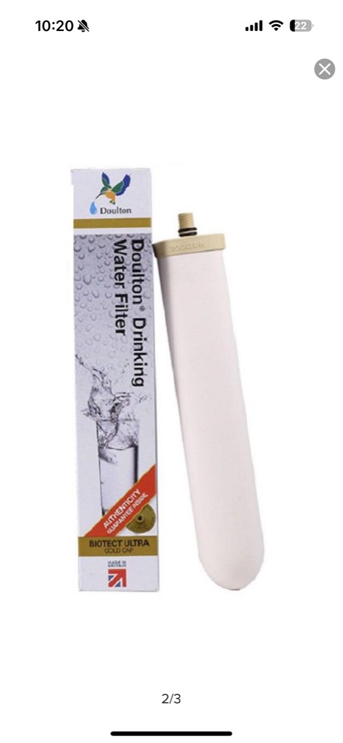 （全新）英國道爾頓 2504 升級版 • 2501 DOULION BIOleCt 系列（M12） BTU 10"拜奧歐化濾芯, 家庭電器 ...