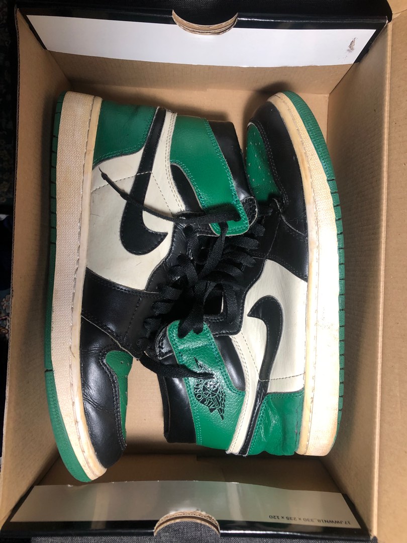AIR JORDAN High Cut Green & Black ( fufu), Men's Fashion, Footwear ...