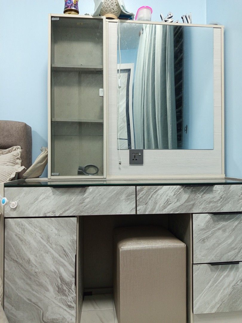 Almari 8x8 meja cermin, Furniture & Home Living, Furniture, Other Home ...