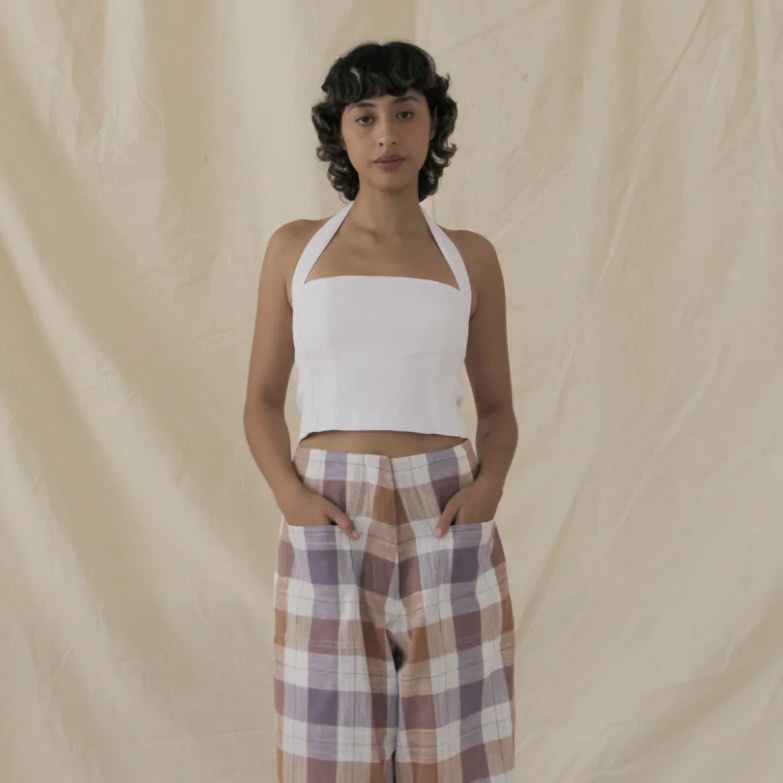 Araw the Line Halter Tube Top White, Women's Fashion, Tops, Sleeveless ...