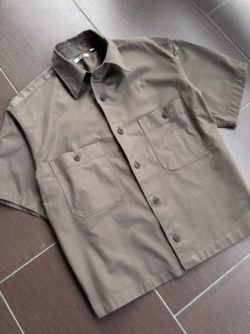 Boxy Workshirt, Men's Fashion, Activewear on Carousell
