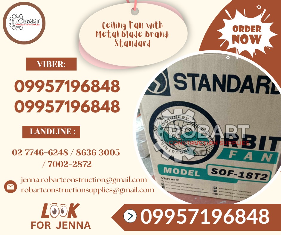 Ceiling Fan with Metal Blade Brand: Standard Model: SOF-18T2 Size: 18", Everything Else, Looking ...