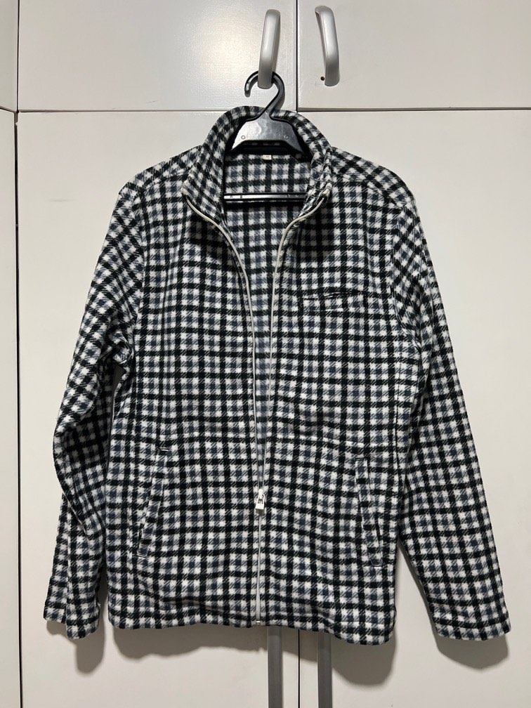 Checkered Fleece Jacket, Men's Fashion, Coats, Jackets and Outerwear on ...